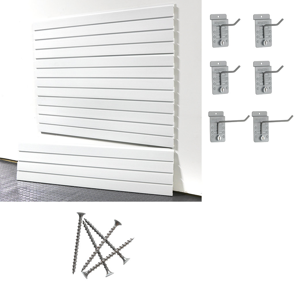 StoreWALL Slatwall Medium Basic Duty Starter System | Wayfair